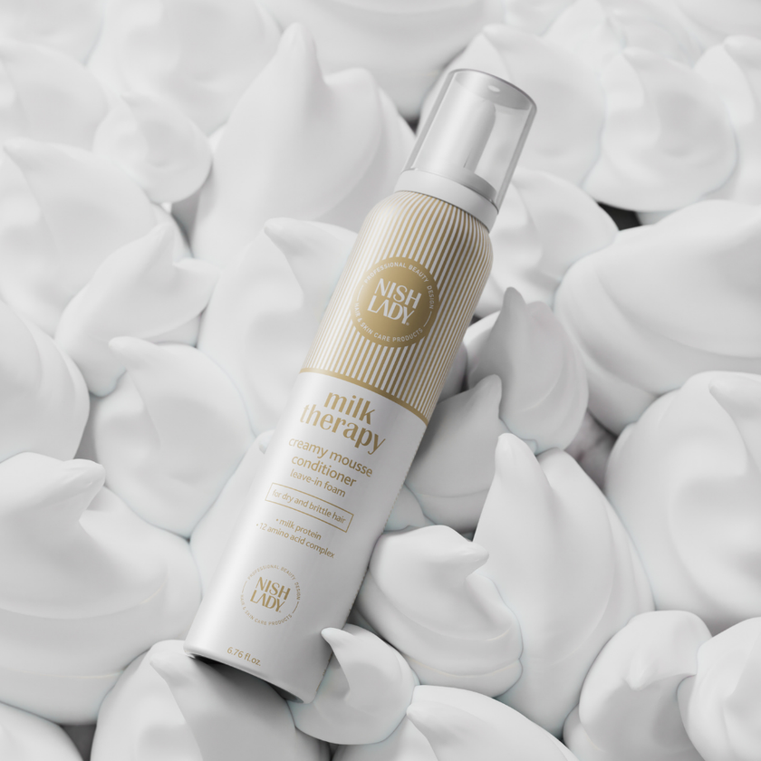 NishLady Milk Therapy Creamy Mousse – 200ml – everythingHAIR